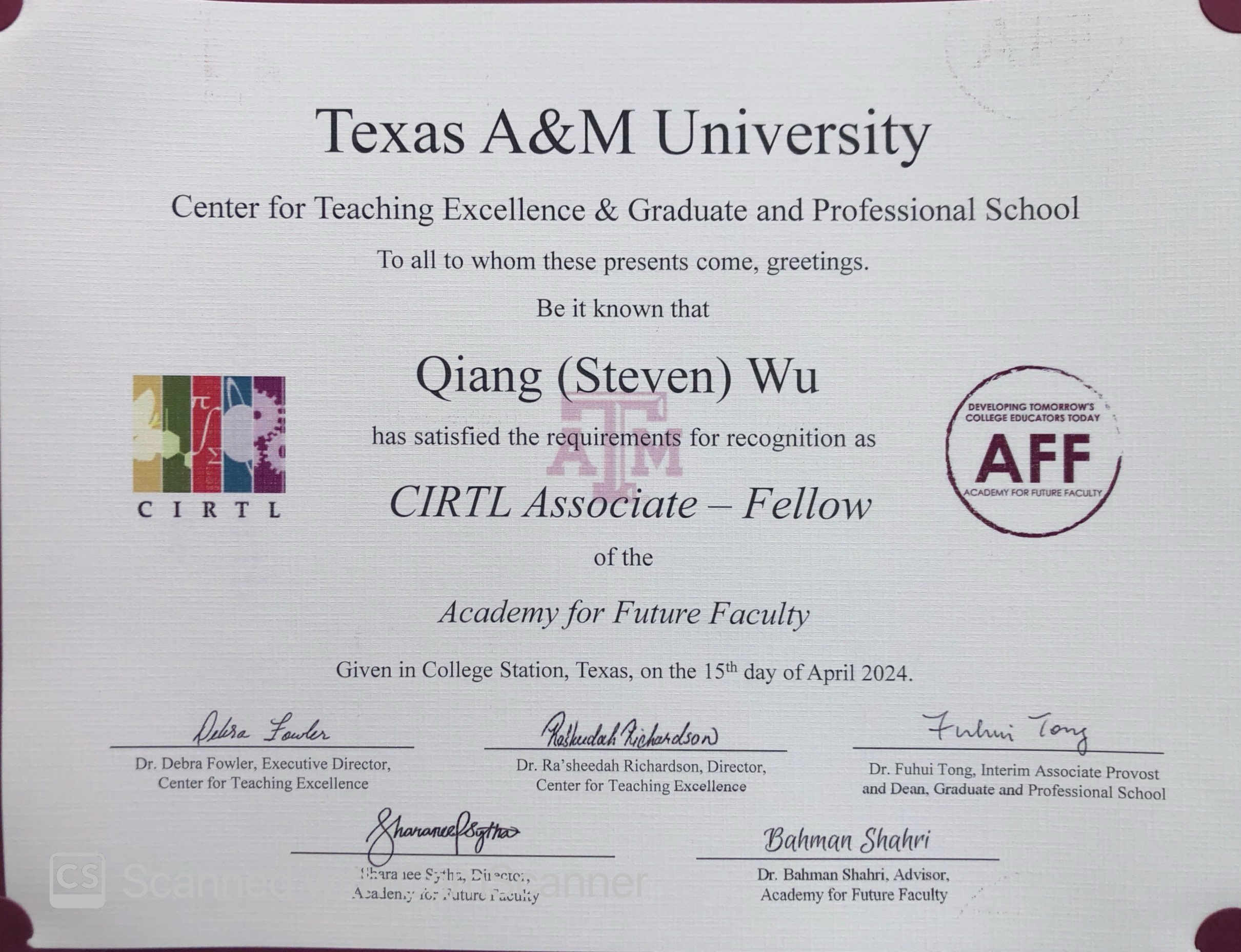 Teaching - Qiang (Steven) Wu